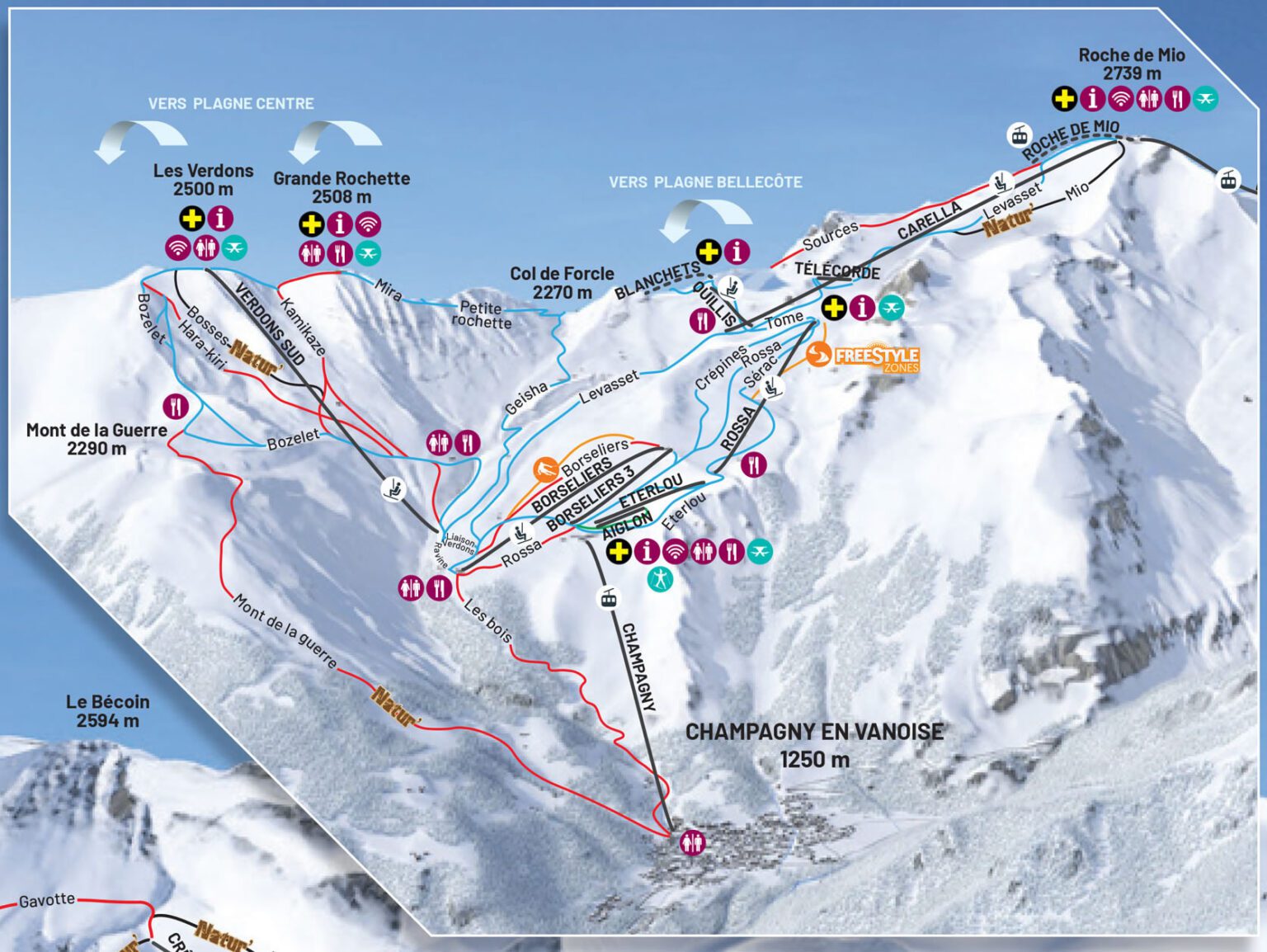 Grande Rochette piste Rochette - La Plagne black pistes guide - La ...