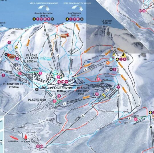 Grande Rochette piste Rochette - La Plagne black pistes guide - La ...