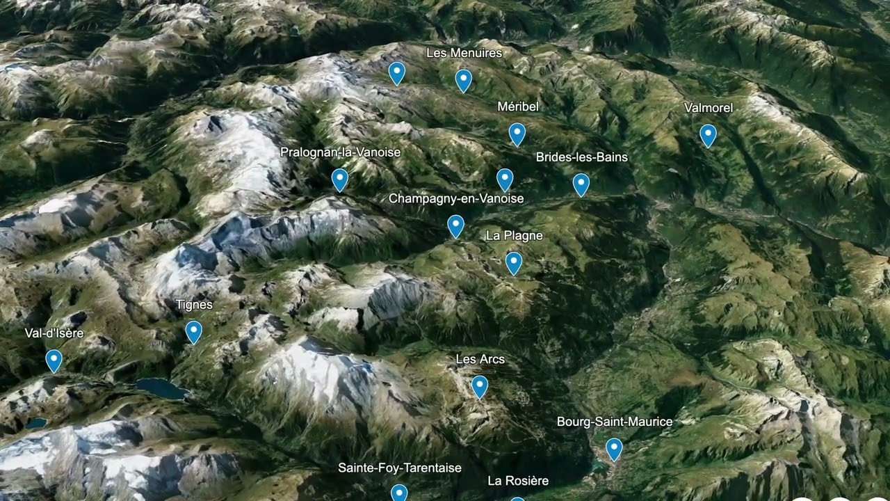 See a 3D video of the main Tarentaise resorts - Isère valley in 3D- La ...